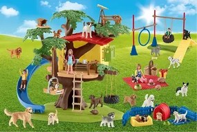 SCHMIDT Puzzle Schleich Šťastní pejsci / 40 dílků + figurka Schleich /