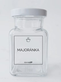 Samolepka na kořenky MAJORÁNKA průhledná  5 × 5 cm základní písmo