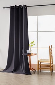 Závěs OXFORD LIGHT 140x250 cm, tmavě šedý Zavěšení: Řasící páska