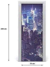 Fototapeta samolepící na dveře Manhattan noc 75x205 cm