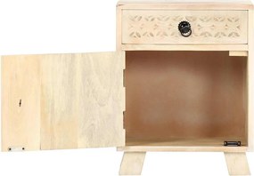 Noční stolek 40 x 30 x 50 cm masivní mangovníkové dřevo 282867