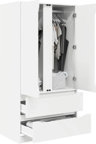Šatní skříň se dveřmi Bílý 79,5 x 49 x 156 cm Dřevěný materiál 3406245
