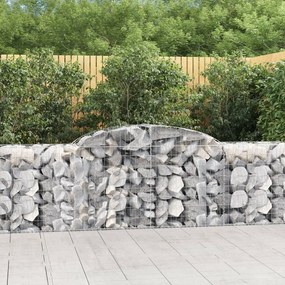 Klenuté gabionové koše 10ks 300x50x80/100 cm pozinkované železo 3146691