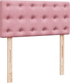 Box spring postel s matrací růžová 80 x 200 cm samet 3287607