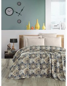 Hnědý bavlněný přehoz 200x230 cm Pique – Mila Home