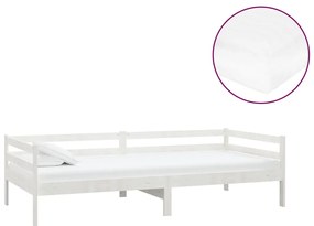 vidaXL Marketos Denní postel s matrací 90 x 200 cm bílá masivní borové dřevo