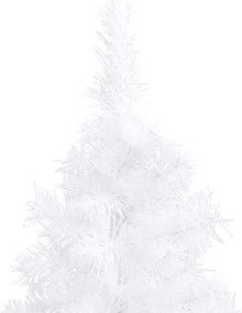 Rohový umělý vánoční stromek bílý 240 cm PVC 329171