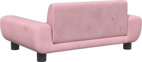 Pelíšek pro psy růžový 70 x 45 x 33 cm samet 171991