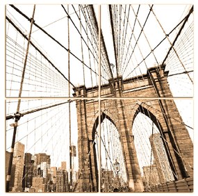 Obraz na plátně - Manhattan Bridge - čtverec 3925FD (60x60 cm)