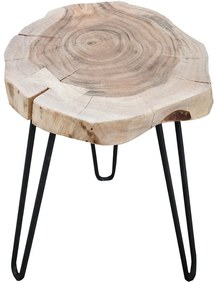 OnaDnes -20% Moebel Living Masivní akátový odkládací stolek Gosen 40 cm
