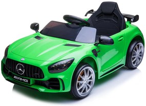 Dětské elektrické autíčko s dálkovým ovládáním BestBerg BBCC-10G – Mercedes-Benz AMG GT R / nosnost 25 kg / Li-Ion baterie / zelená