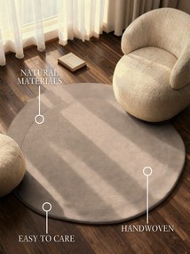 Villeroy & Boch Kusový koberec Kivi 106286 Beige, 160x160 (průměr) kruh, béžová, ložnice