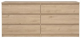 Komoda v dekoru dubu v přírodní barvě 154x70x50 cm Naia – Tvilum