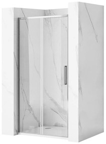 Jednokřídlé posuvné sprchové dveře REA RAPID SLIDE pro instalaci do niky 110 cm, chrom