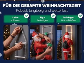 Santa Claus na žebřík s 100 LEDs