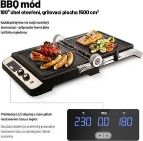 Lauben Contact Grill 2000SB / kontaktní gril / 2000 W / plocha 1500 cm