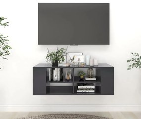 vidaXL Nástěnná TV skříňka šedá 102 x 35 x 35 cm dřevotříska