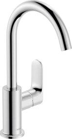 Hansgrohe Rebris S, vysoká umyvadlová baterie 210 s otočným výtokem a odtokovou soupravou s táhlem, chromová, 72536000