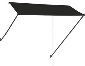 Zatahovací markýza s LED světlem 300 x 150 cm antracitová 145918