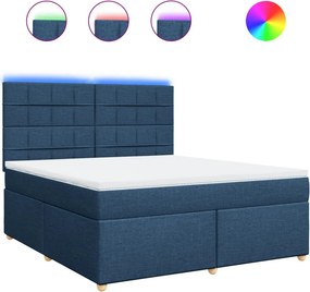 Box spring postel s matrací modrá 180x200 cm textil 3293665
