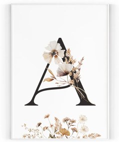 Plakát / Obraz Font květiny Pololesklý saténový papír 210 g/m² A4 - 21 x 29,7 cm