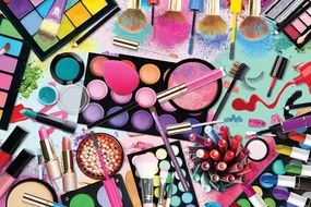 EUROGRAPHICS Puzzle Paleta barev: Makeup v plechové krabičce / 1000 dí