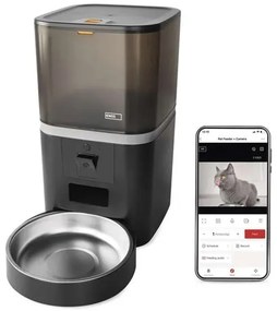 GoSmart dávkovač krmiva EMOS H6006 Pet Care s kamerou, 6 l, černý, Wi-Fi