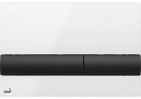 ALCADRAIN Ovládací tlačítko pro předstěnové instalační systémy, bílá/černá (M1710-8)