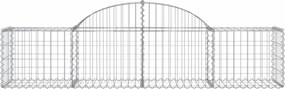 Klenuté gabionové koše 10 ks 200x50x40/60 cm pozinkované železo 3146265