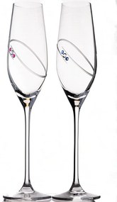 Set svatebních sklenic, Swarovski, 2ks, 210ml