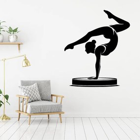 Živá Zeď Samolepka na zeď Moderní gymnastika Barva: černá