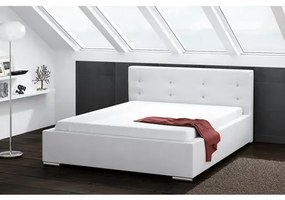 Čalouněná postel DAKOTA bílá rozměr 140x200 cm