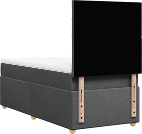 Box spring postel s matrací tmavě šedá 80 x 200 cm textil 3291108