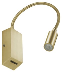 Exo 517B-L0103B-46 nástěnná LED lampička Leiden, zlaté, 3W, 3000K, 36,5cm, IP20