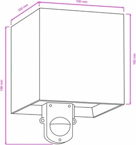 BRILAGI - LED Venkovní nástěnné svítidlo se senzorem CUBE LED/6W/230V černá IP65