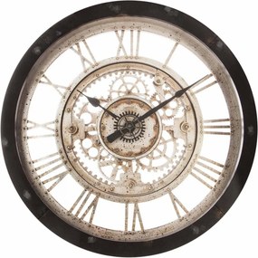 Nástěnné hodiny mechanizmus, průmyslový styl, Atmosphera Créateur d'intérieur O61,5 cm