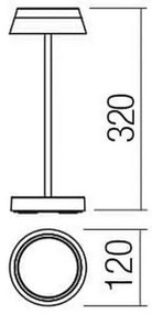 Redo 90309 - LED Stmívatelná stolní lampa ILUNA LED/2,5W/5V 3000 mAh IP65 zelená