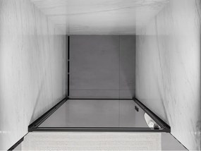 Mexen Exo sprchové dveře otočné 60 cm, transparentní, černé - 817-060-000-70-00