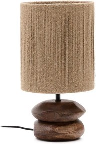 Stolní lampa v tmavě přírodní barvě z masivu akácie (výška 43 cm) Kor – Kave Home
