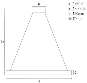 LED Stmívatelný lustr na lanku LED/80W/230V 3000-6500K bílá + dálkové ovládání