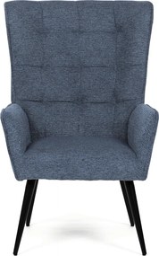 Relaxační křeslo ušák WIPPY - modrá látka