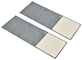 Škrabací podložka PawHut sada 2 kusů pro kočky, sisalový škrabací koberec šedý 130x45x03cm, ochrana pohovky pro křeslo a gauč | Aosom.de