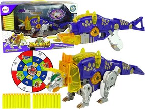 LEAN Toys Dinosauří pistole 2v1 modrá 10044