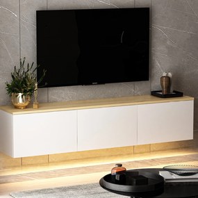 Hanah Home TV stolek Neon - White v2, Bílá, Dub