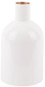 OnaDnes -20% Time for home Bílá kovová váza Strafalo 21 cm