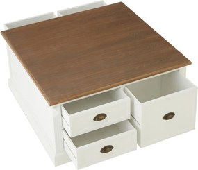 Bílý konferenční stolek v dekoru jedle 90x90 cm Hardwick – Premier Housewares
