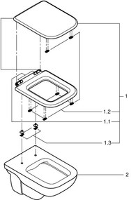 GROHE 39815000 - Závěsné WC START EDGE 53,8 x 36,5 cm durobílá
