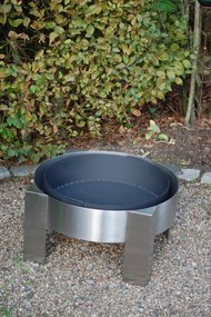 Designové ohniště FUEGO, průměr 58 cm, nerez, stříbrná