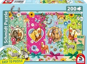 SCHMIDT Puzzle Koňská radost / 200 dílků / 43,2 × 29,1 cm
