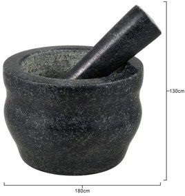 Cole&Mason - Granitový hmoždíř s tloučkem GRANITE pr. 18 cm žula/černá